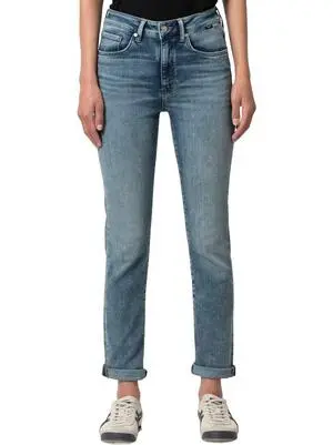 MAVI Kathleen High-rise Slim Straight-leg Jeans - Light Used Feather Blue