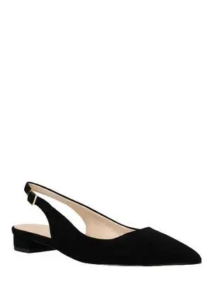 Pelle Moda Pelle Moda Aali Pointed Toe Slingback Flat Black