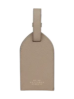 Smythson Smythson Panama Leather Luggage Tag Brown