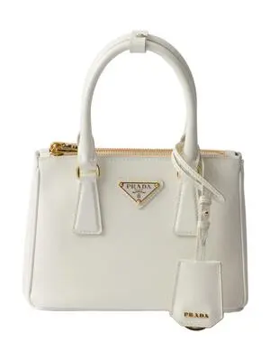 Prada Galleria Mini Patent Saffiano Bag - White