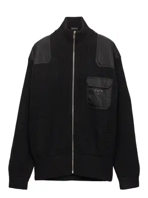 Prada Wool And Cashmere Cardigan - Black