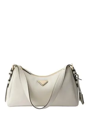 Prada Aimée Medium Leather Shoulder Bag - White