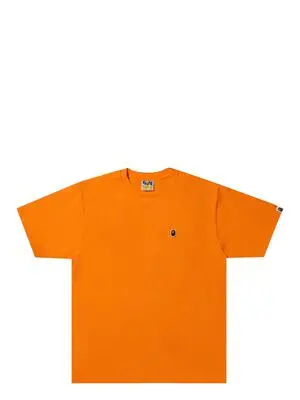 A BATHING APE Ape Head One Point Tee 'orange'