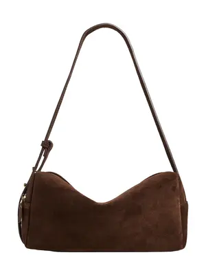 ELLEME Trousse Suede Shoulder Bag - Brownie