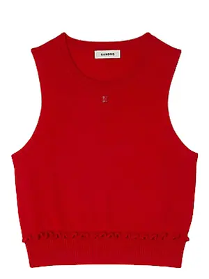 Sandro Wool And Cashmere-Blend Jumper Rouges