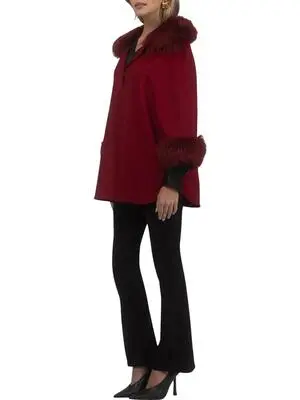 Gorski Wool & Lamb Cape - Wine