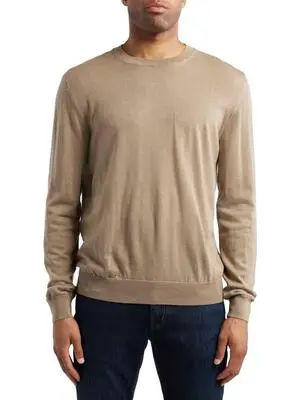Mango Crewneck Wool Sweater - Sand