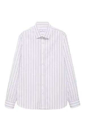 Mango Regular Fit Stripe Button-up Shirt - Violet