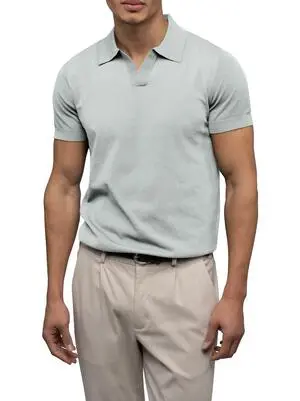 CUTS Istanbul Johnny Collar Cotton Bend Polo - Metal