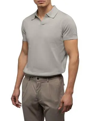 CUTS Istanbul Johnny Collar Cotton Bend Polo Mourning Dove