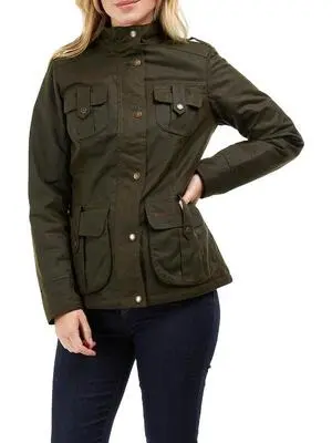 Barbour Barbour Winter Defense Water-Resistant Waxed Cotton Jacket Olive/ Classic
