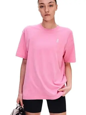 On Club T Oversized Organic Cotton T-shirt - Bubblegum
