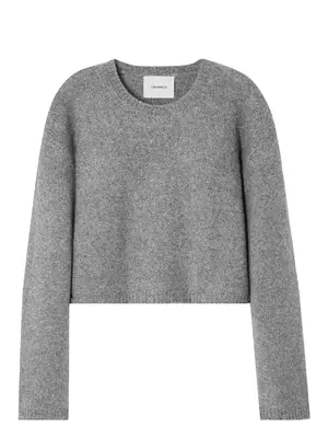 LISA YANG LISA YANG Hazelle Cropped Cashmere-blend Sweater Gray