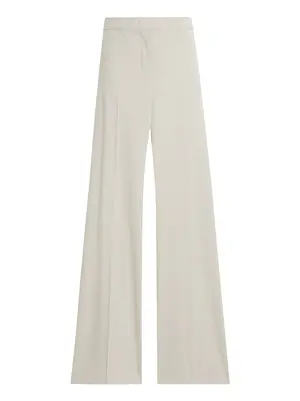 Max Mara Max Mara Wool-Blend Twill Wide-Leg Pants Stone