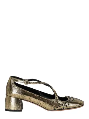 A.BOCCA Crackled Pumps - Gold