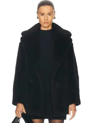 Max Mara Olga Short Coat Black