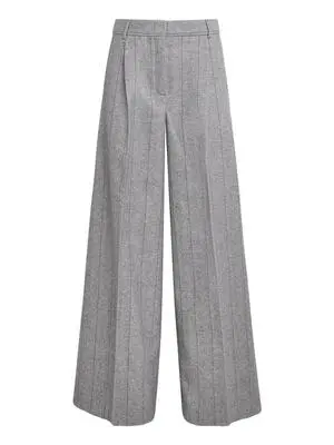 Max & Co. Wool-blend Herringbone Trousers - Grey
