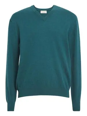 Johnstons Of Elgin Cashmere V-Neck Sweater Green