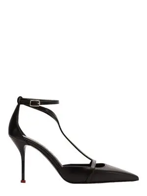 Alexander McQueen 90mm Leather Pumps - Black