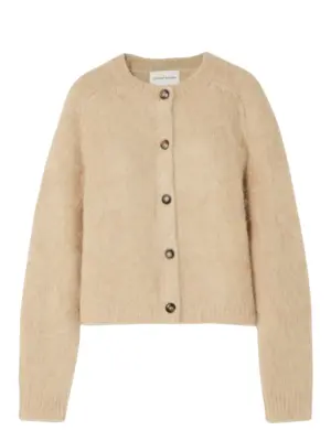 loulou de saison-Brushed Alpaca-blend Cardigan