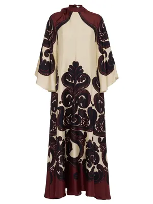 La DoubleJ Magnifico Printed Silk Dress - Neutrals