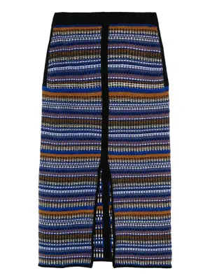 Ba&sh Flame Midi Skirt - Blue