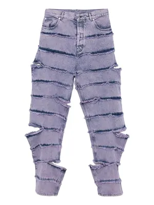 Off-White Punk Striped Jeans - Purple