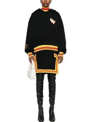 Off-White College Over Hooded Sweatshirt - Black