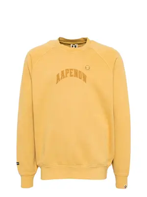 AAPE BY *A BATHING APE® Logo-patch Cotton Sweater - Yellow