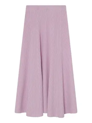 PINKO PINKO Ribbed-Knit Flared Skirt