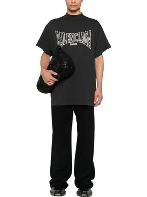 Balenciaga Logo-print T-shirt - Black