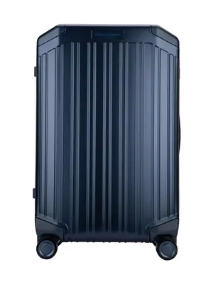PIQUADRO Leather Trolley Luggage - Blue