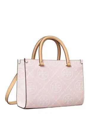 Tory Burch Tory Burch T Monogram Embossed Top-Handle Tote Powder Pink