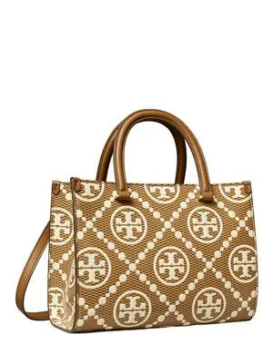 Tory Burch Tory Burch T Monogram Embossed Top-Handle Tote Walnut