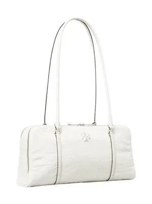 Tory Burch Small Crinkle Marshmallow Satchel - White