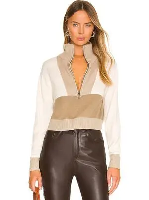 L'academie Cheshire Half Zip Sweater - Beige