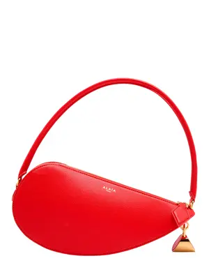 Alaïa ALAÏA Le Demi-Coeur Leather Shoulder Bag Red