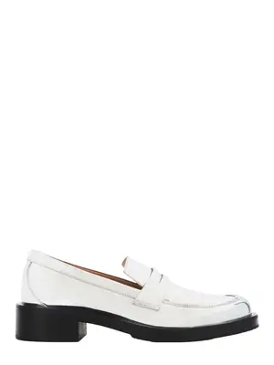 STUART WEITZMAN 40mm Palmer Bold Loafers - White