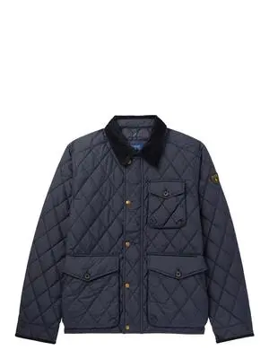 Polo Ralph Lauren Quilted Jacket With Corduroy Trim - Blue