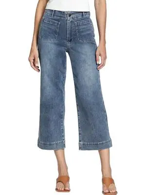 APNY Wide Leg Ankle Jeans - Indigo