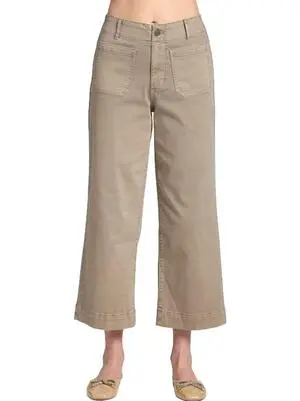 APNY Wide Leg Ankle Jeans - Mocha
