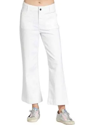 APNY Wide Leg Ankle Jeans - White