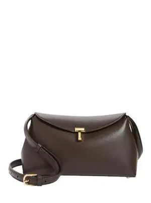 TOTEME T-lock Leather Clutch - Bark