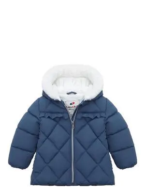ROKKA&ROLLA Lined Hooded Puffer Jacket - Frost Navy