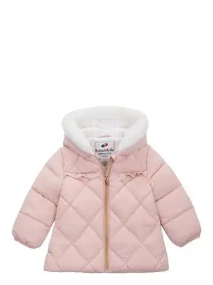 ROKKA&ROLLA Lined Hooded Puffer Jacket - Snow Pink