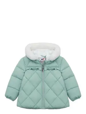 ROKKA&ROLLA Lined Hooded Puffer Jacket - Teal Mint