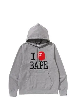 A BATHING APE I Love Pullover Hoodie - Grey
