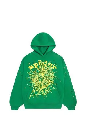 SP5DER Star Og Web V2 Hoodie - Slime Green