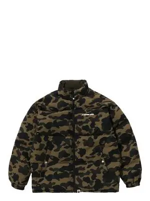 A BATHING APE 1st Camo Reversible Down Jacket - Green