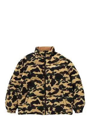 A BATHING APE 1st Camo Reversible Down Jacket - Yellow
